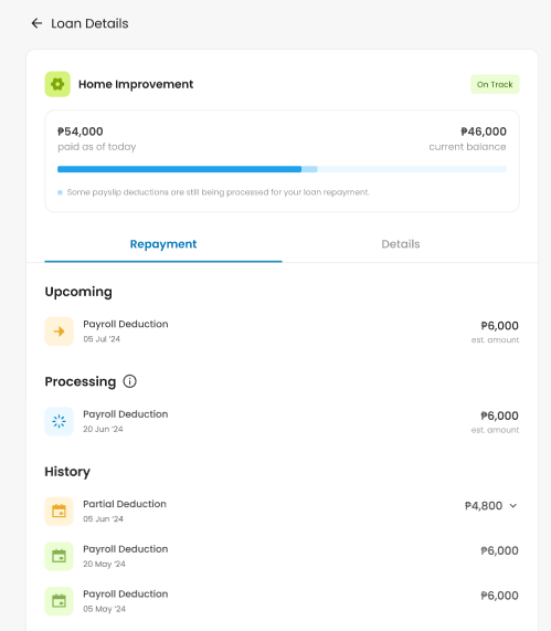 How can I track my loan repayments?